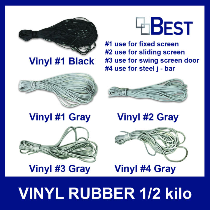 Vinyl Rubber #1 #2 #3 #4 (1/2 kilo) for screen frame YS221 swing screen ...