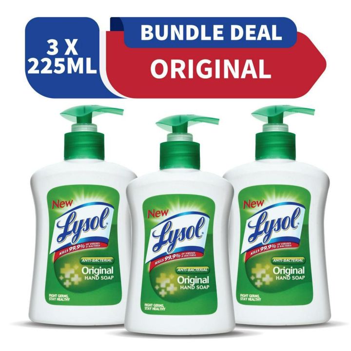 Lysol Antibacterial Hand Soap Original 225ml Triple Pack♖ | Lazada PH