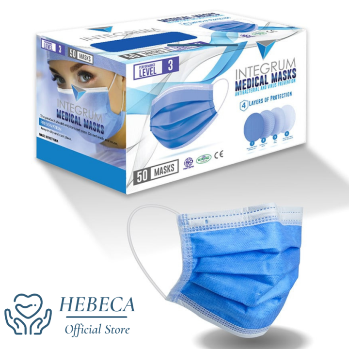 Hộp 50 Cái Khẩu Trang Y Tế Integrum ASTM Level 3 Mask 4 | Lazada.vn