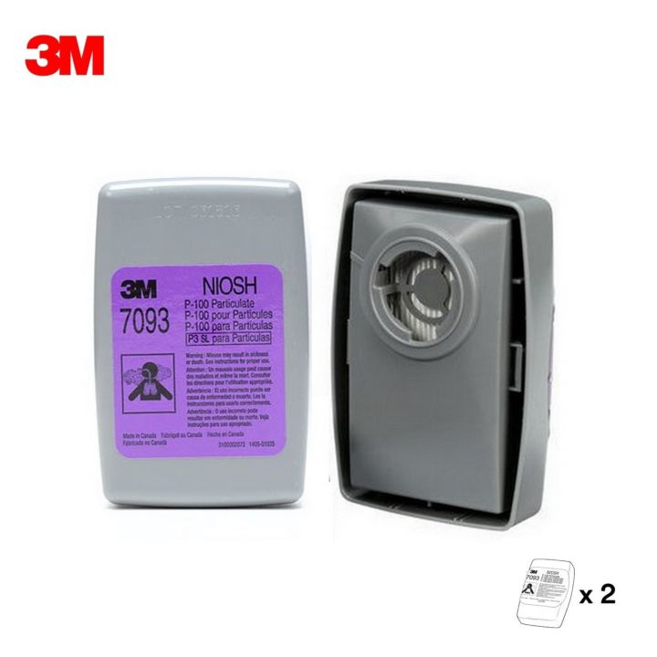 3M 7093 ตลับกรอง (2ชิ้น) P100 Filter/ Suitable for Welding/ Fit with 3M ...