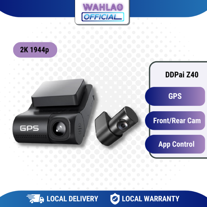 【1YR Warranty】DDPAI Z40 1944P Dash Cam GPS Front and Rear Dual Camera ...