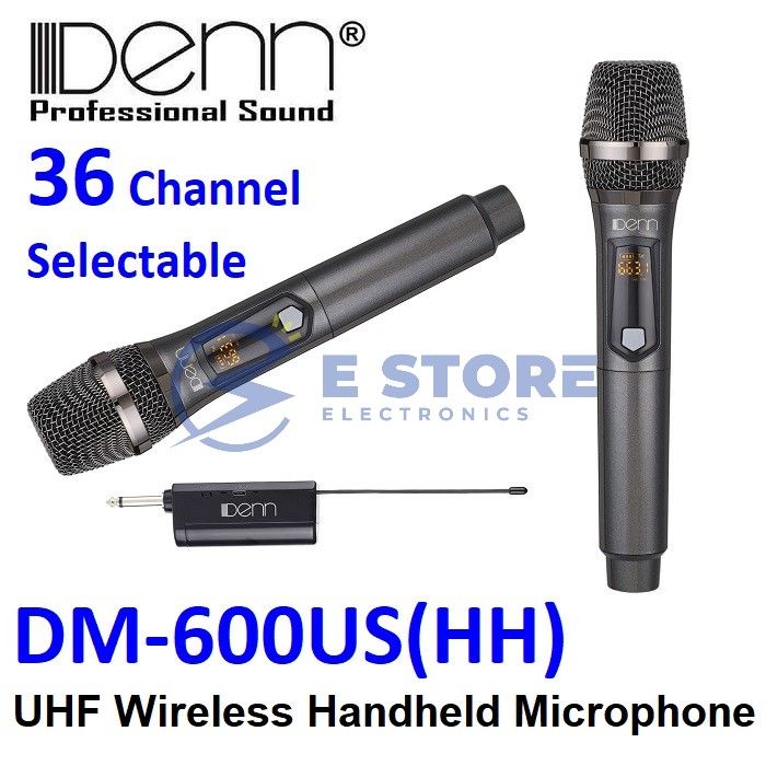 Denn DM-600US(HH) Ultra High Frequency (UHF) Wireless Microphone (36 ...
