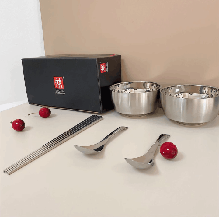 ZWILLING® Stainless steel bowl, chopsticks and spoon 2-piece set ...