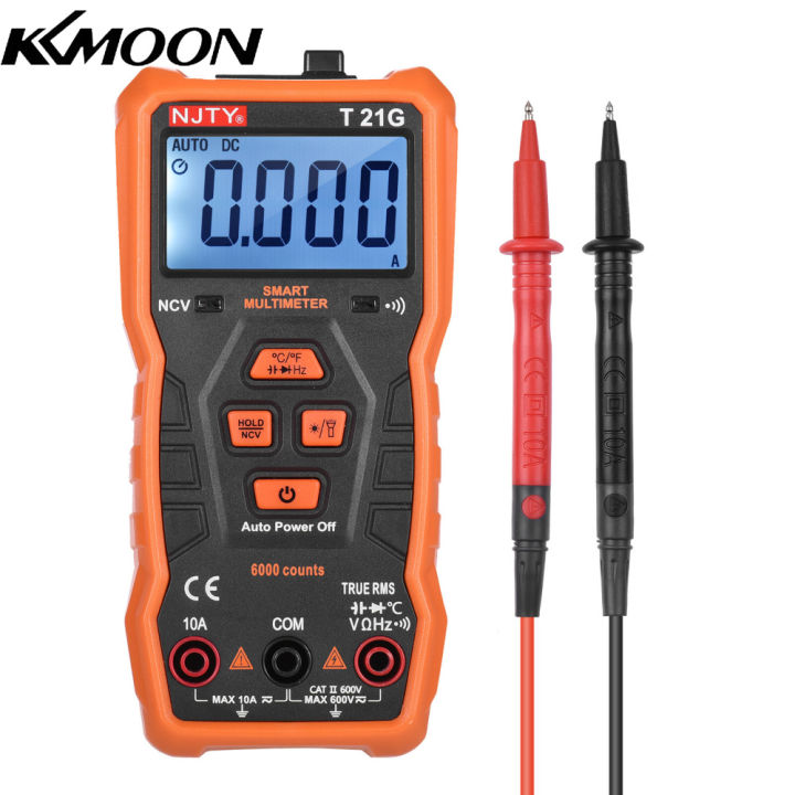 KKmoon NJTY T21G Mini Smart Multimeter 6000 Counts True RMS Universal ...