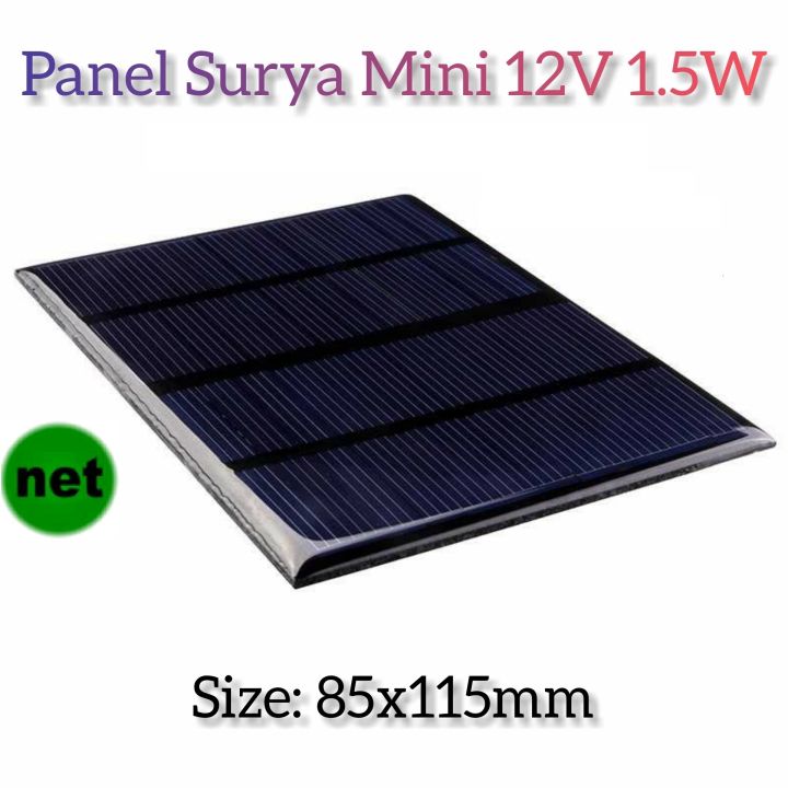 DIY Panel Surya Solar Cell 12V 1.5W Generator Mini Tenaga Matahari ...