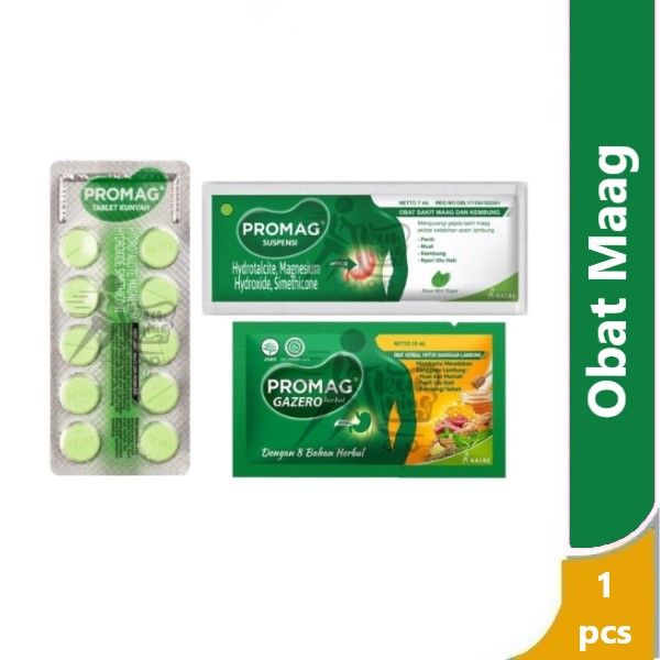 Promag Tablet, Cair & Promag Gazero / pcs - obat maag asam lambung ...