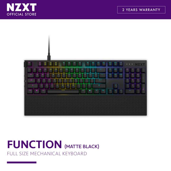 NZXT Function Full Size Modular Mechanical Keyboard - Matte White ...
