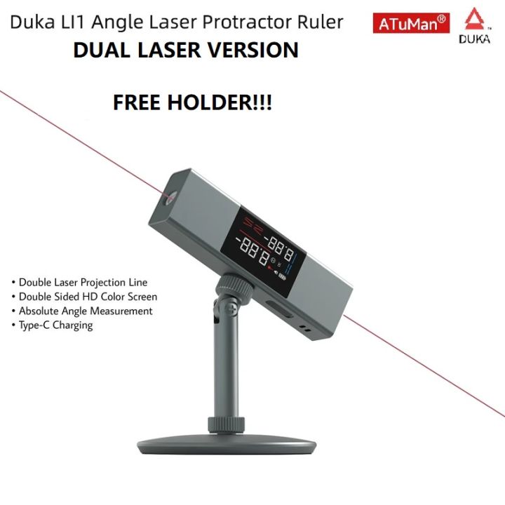 ATuMan DUKA LI1 Dual Laser - Laser Line Projector Angles FREE HOLDER ...