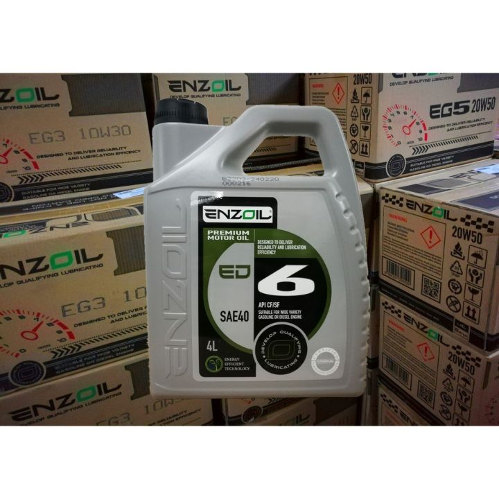 ENZOIL ED6 SAE40 Engine Oil (4 Litre) | Lazada