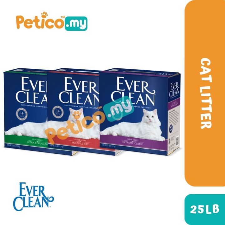 Ever Clean Cat Litter 25LB/11.3kg (Extra Strength Unscented / Scented ...