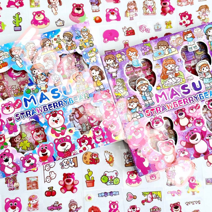 ( KKM ) MASU STRAWBERRY BEAR LOTSO Sticker Box NONO | Lazada Indonesia