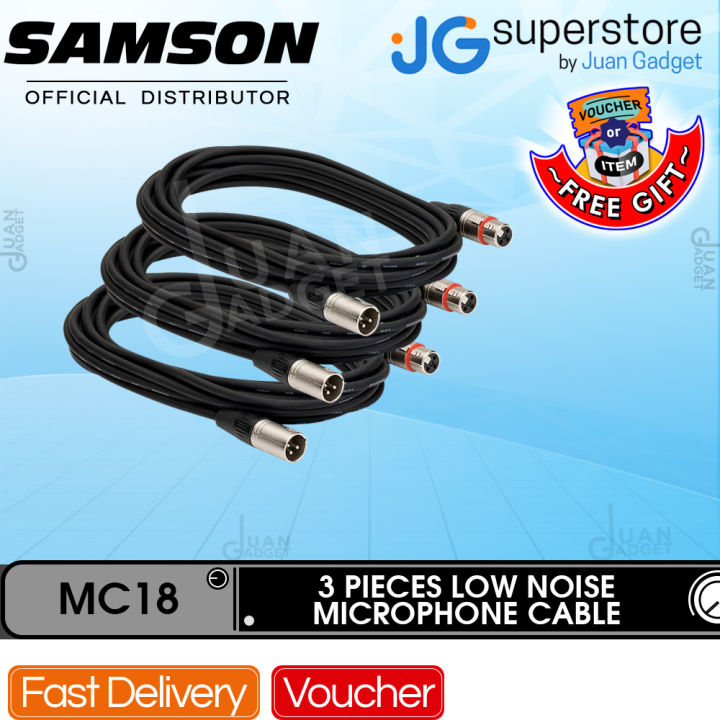Samson MC18 Low Noise Microphone Cables with Heavy Duty XLR Connectors ...