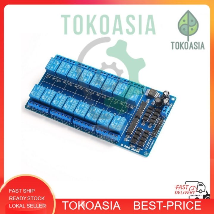 16 Channel 5V / 12V / 24V Relay Module LM2596 With Optocoupler ...