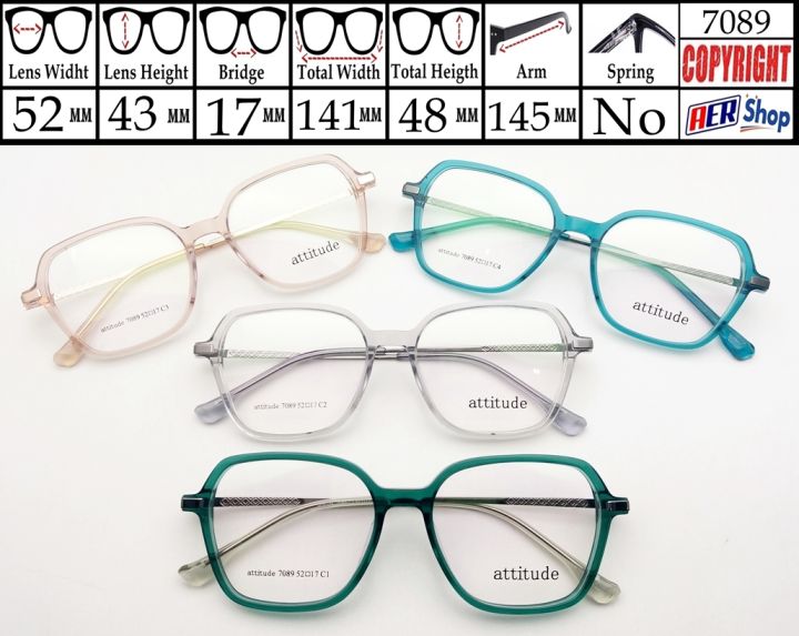 frame original ATTITUDE MILENIAL frame kacamata minus new transparant ...