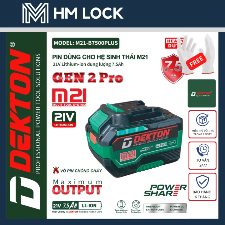 [NEW] PIN DEKTON 2AH, 2.5AH, 4AH, 5AH, 6AH, 7.5AH MAXIMUM OUTPUT VỎ PIN ...