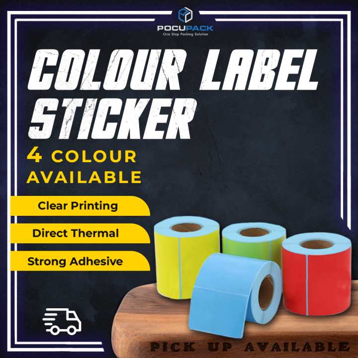 【Color Label】 40x30mm Thermal Sticker Barcode Price Label Product Red ...