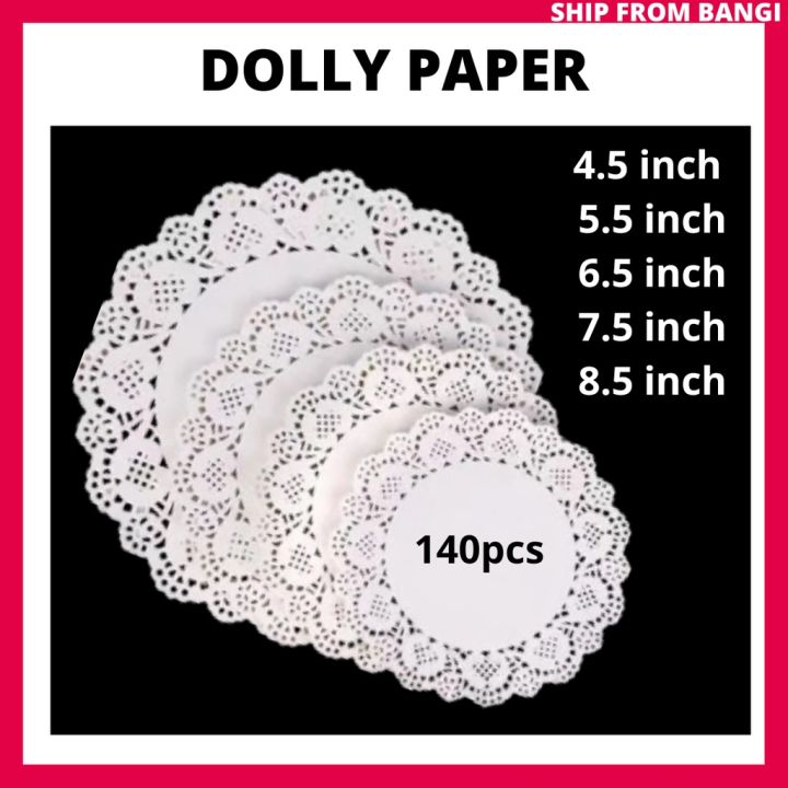 140pcs± Dolly Paper 4.55.5 6.5 7.5 8.5 inch Kertas Minyak Bunga Dollies ...