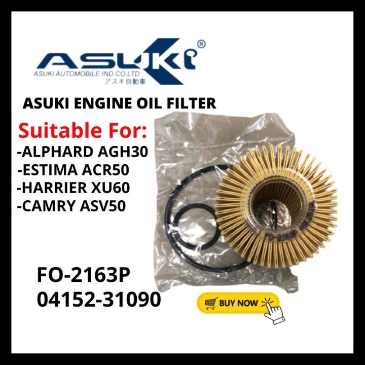 ASUKI Engine Oil Filter Toyota Alphard AGH30 Estima ACR50 Camry ACV50 ...
