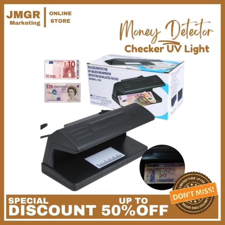Money Detector Checker UV Light Practical Counterfeit Bill Currency ...
