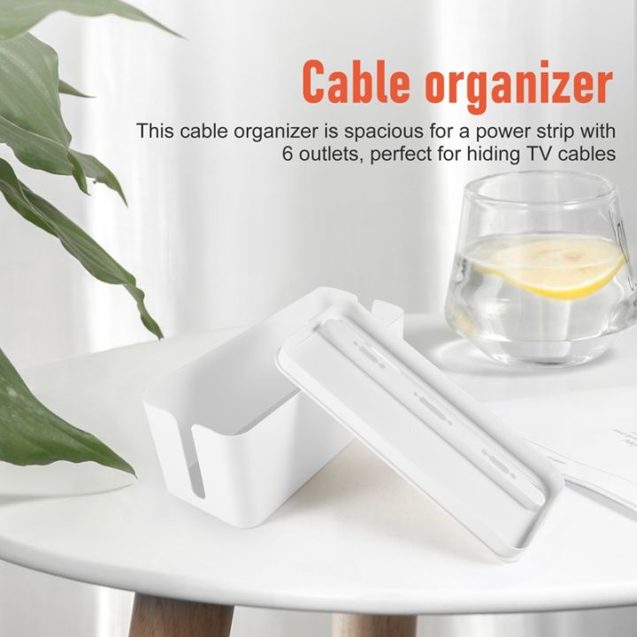 Cable Management Box, ABS Cable Organizer Cord Hider Box, Computer ...