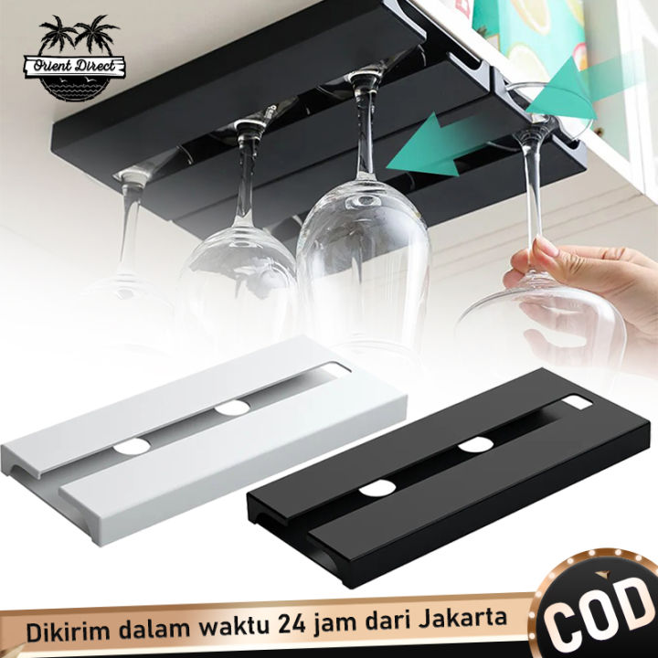 Rak Gelas Wine 1baris Wine Glass Holder Rack Untuk Bar Dan Dapur ...