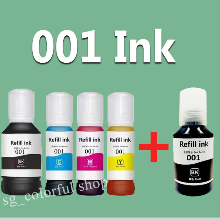 001 Refill Dye Ink For Epson 001 EcoTank L6170 L6160 L6190 L4150 L4160 ...