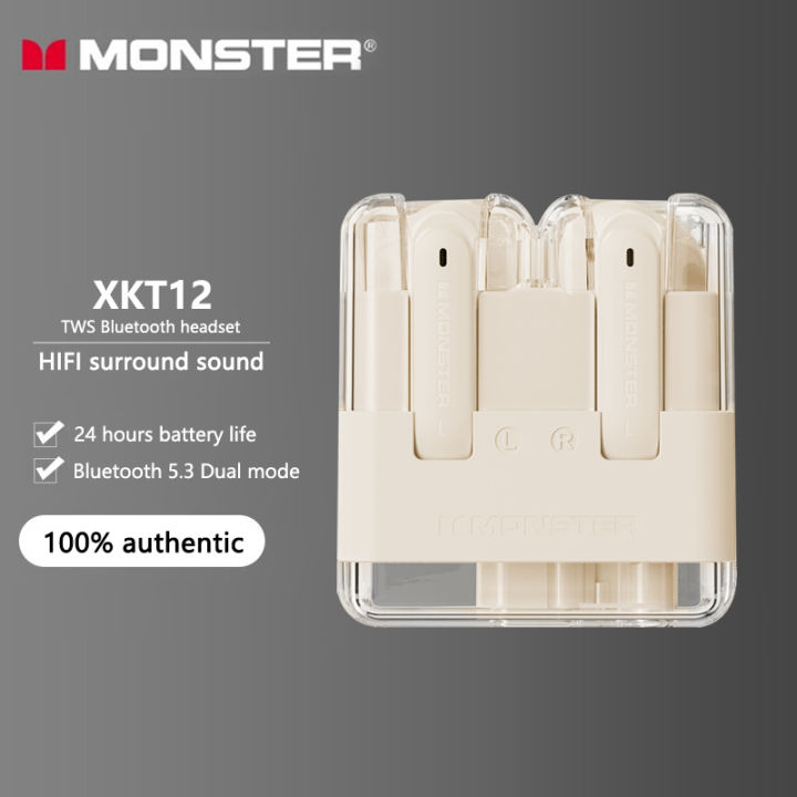 Monster XKT12 True Wireless Bluetooth Earphone Smart Touch HIFI Sound ...