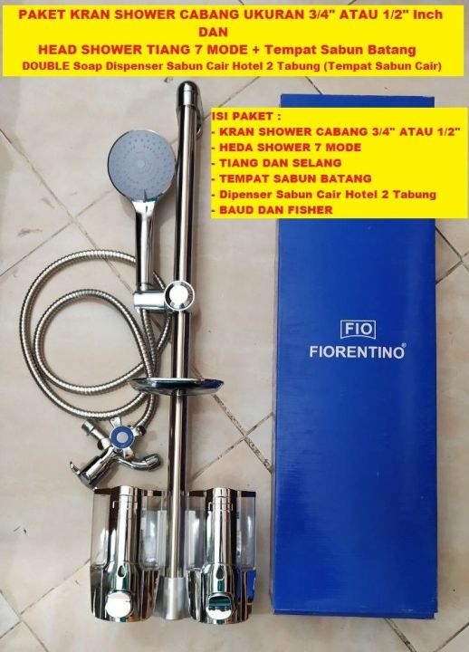 Paket Hand Shower Tiang dan Kran Shower Cabang | Lazada Indonesia