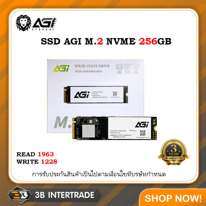 SSD AGI M.2 NVME 256GB สินค้ามือ 1 รับประกัน 3 ปี ( สั่งหลายชิ้นมีราคาส่งให้นะครับ ) | Lazada.co.th