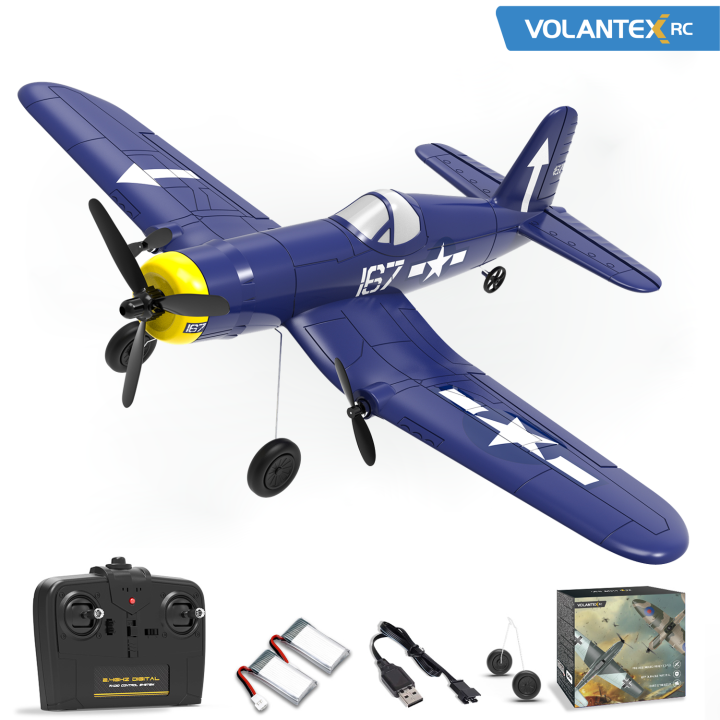 VOLANTEXRC RC Plane 3 Channel Remote Control Airplane F4U Corsair 2 ...