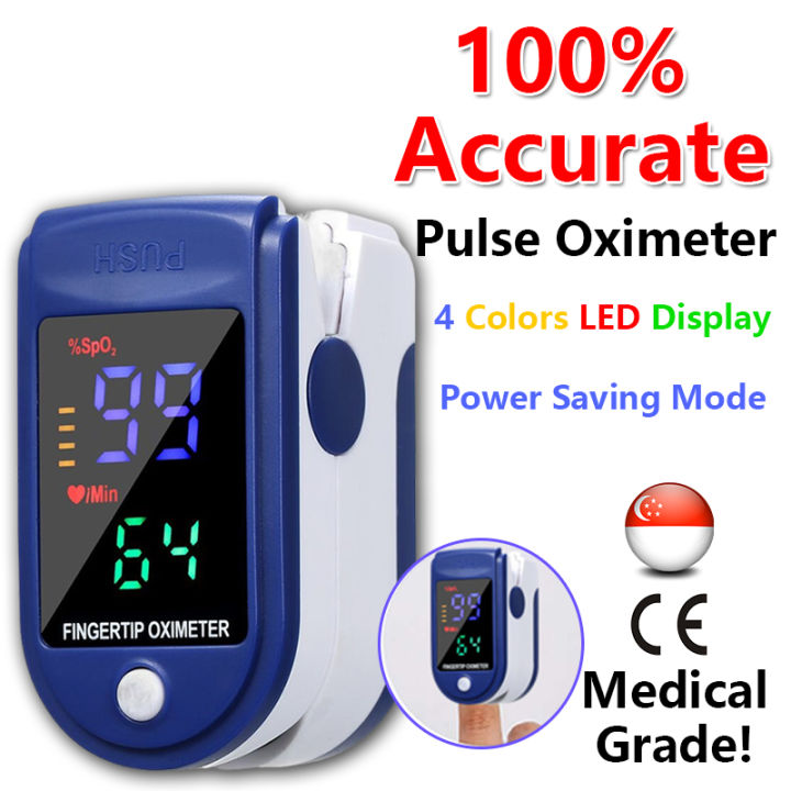 【SG Ready Stock】100% Accurate Fingertip Pulse & Blood Oxygen Oximeter ...