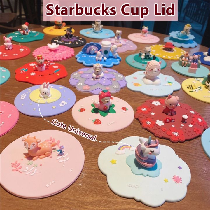 40 Styles! Starbucks Cup Lid Cute Universal Food Grade Silicone ...