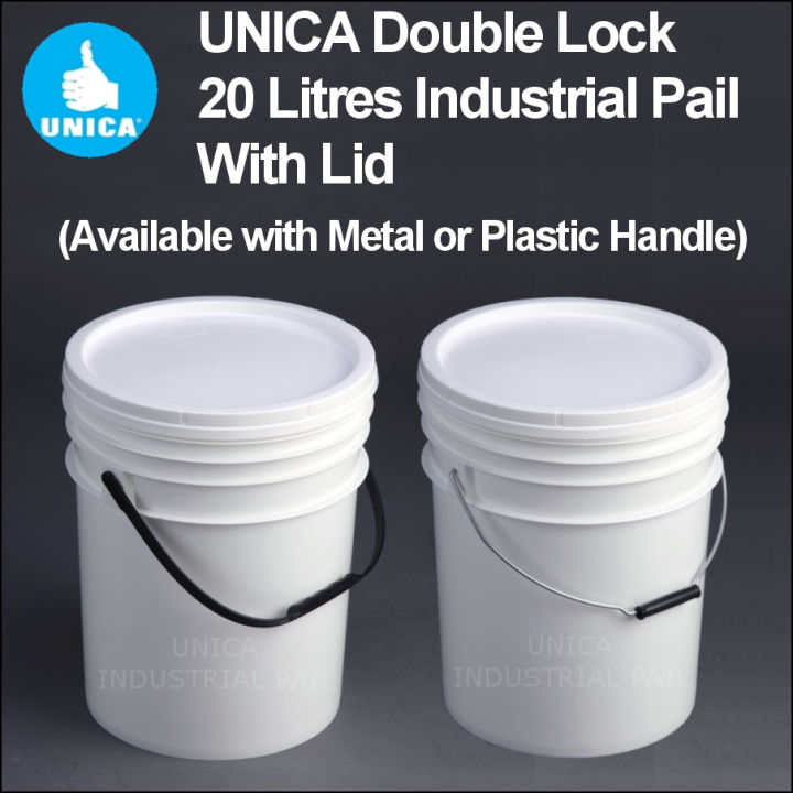 UNICA Double Lock 20Litres / 10Litres / 7Litres Industrial Pail with ...