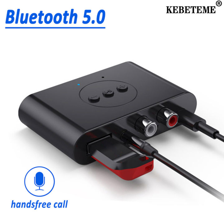 KEBETEME Bluetooth 5.0 Audio Receiver RCA 3.5mm AUX Jack Stereo Music ...