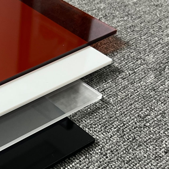 Black acrylic matte translucent tan white color plexiglass plastic ...