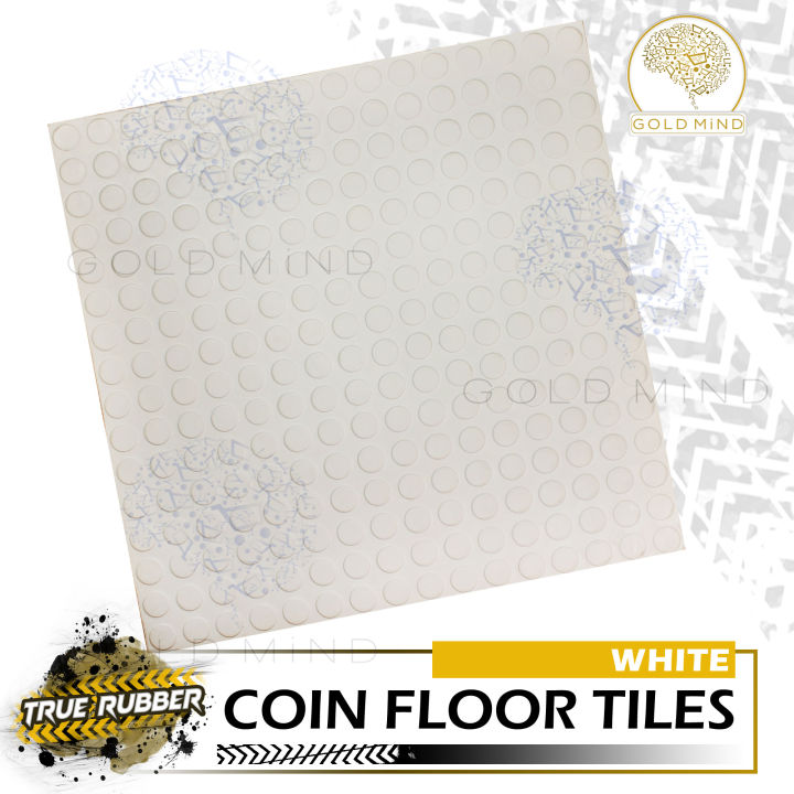 3mm to 4mm Thick 50cm x 50cm High Quality Round Stud Rubber Coin Floor ...