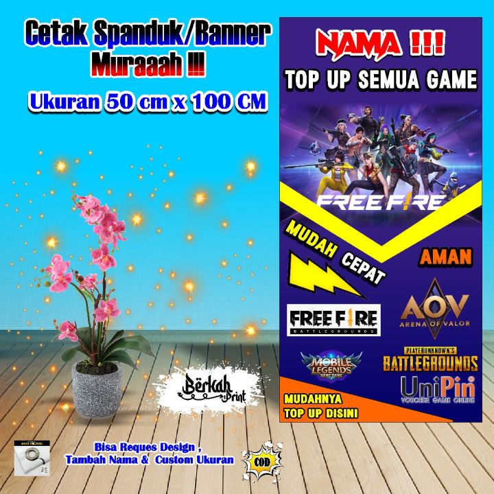 Spanduk Banner Konter Ukuran 50 cm x 100 cm | Lazada Indonesia