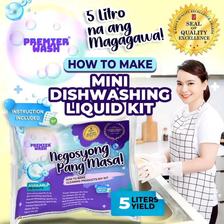 MINI DISHWASHING LIQUID KIT 5 LITERS YIELD PREMIER WASH + | Lazada PH