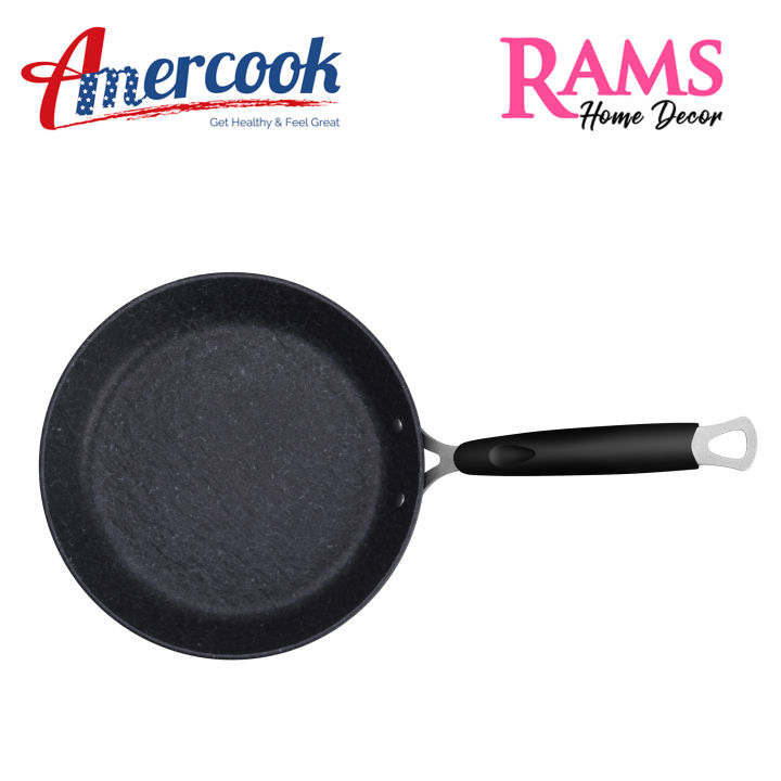 Amercook 20cm / 24cm / 28cm Die Cast Induction Nonstick Rock Stone Open Fry Pan / Michelin Chef ...