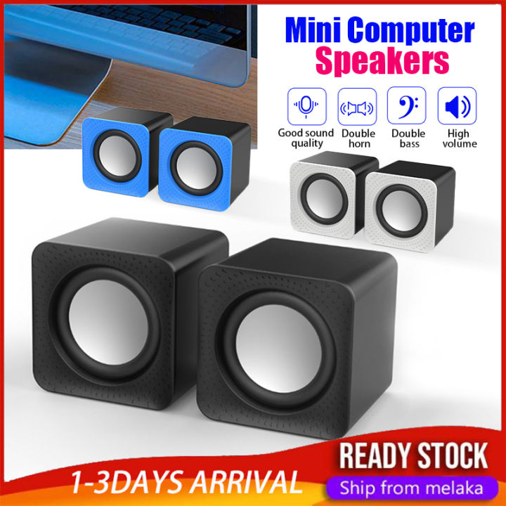Mini Speaker Computer Speaker with Volume Control Wired USB Speaker 3D ...