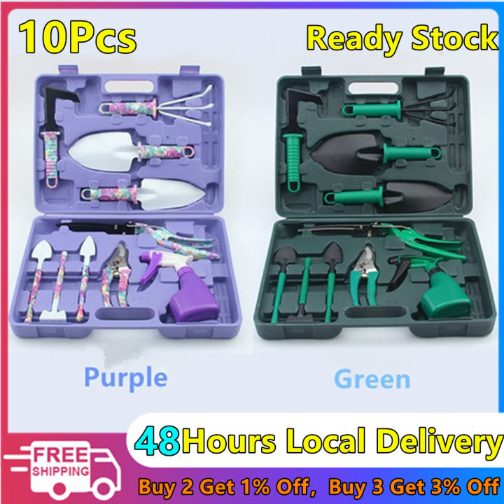 Makita 5/10Pcs Gardening Tools Set Shovel Rake Clippers Household ...