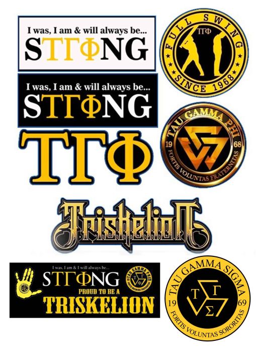 triskelion tau gamma stickers | Lazada PH