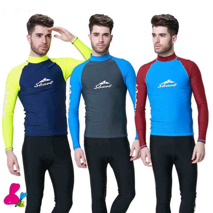 Men Rash Guard Tight Pant Leggings Anti-UV Lycra Rashguard Full Length ...