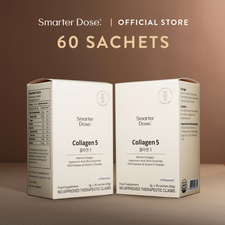 Collagen 5 Supplement Powder by Smarter Dose 180,000mg Made in Korea ...