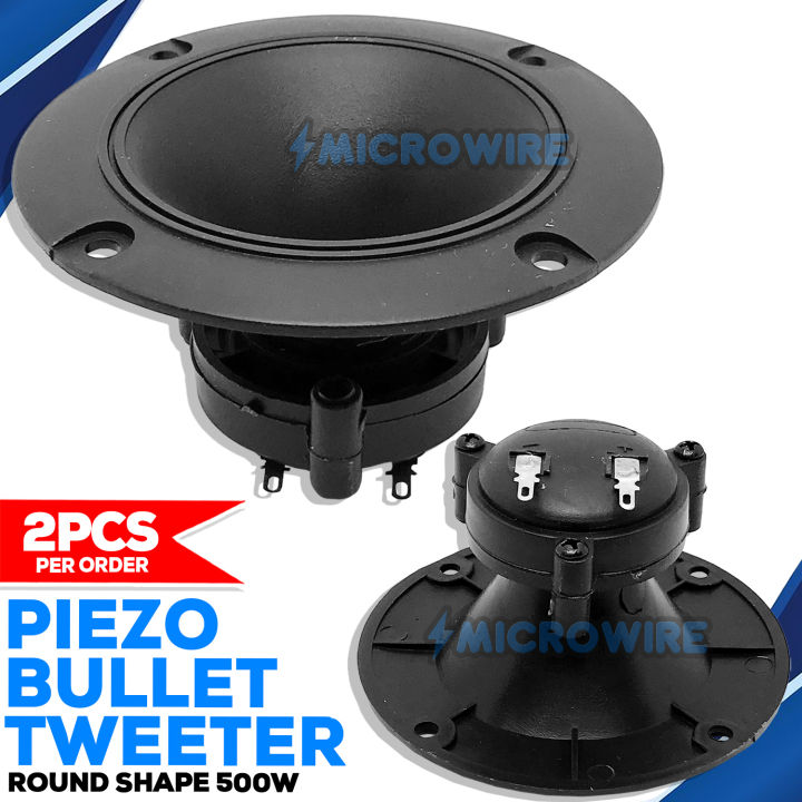 2PCS ROUND PIEZO TWEETER BLACK 500W PLASTIC SALE | Lazada PH