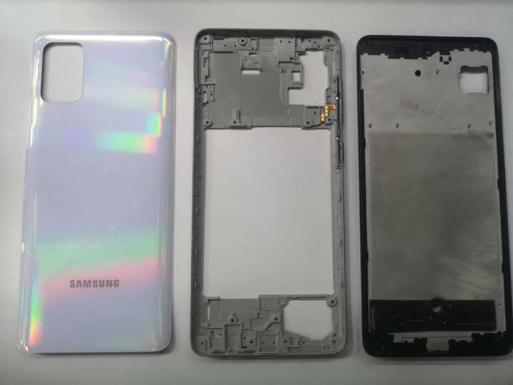 บอดี้ Body Samsung A71 4G SM-A715 ฝาหลัง แกรนกลาง ปุ่มสวิทซ์ข้าง Full Body Housing for Samsung ...