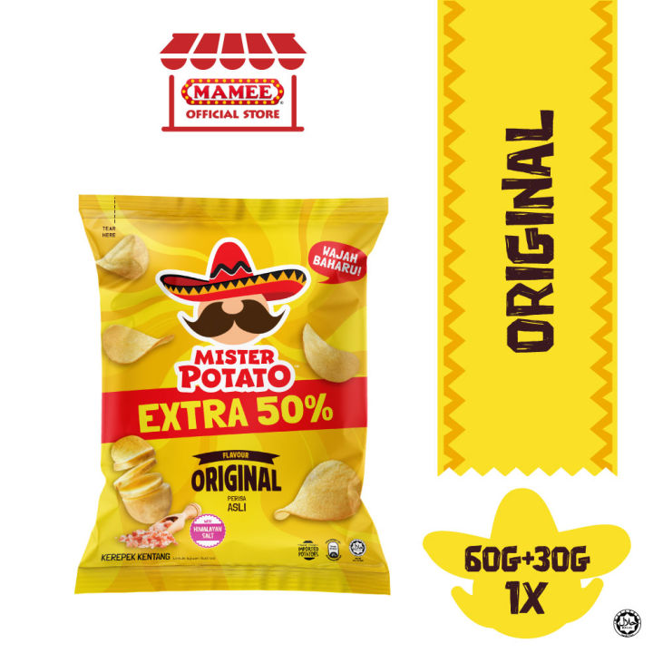 Mister Potato Chips - Original (60g x 1 pack) [Extra 50%] | Lazada