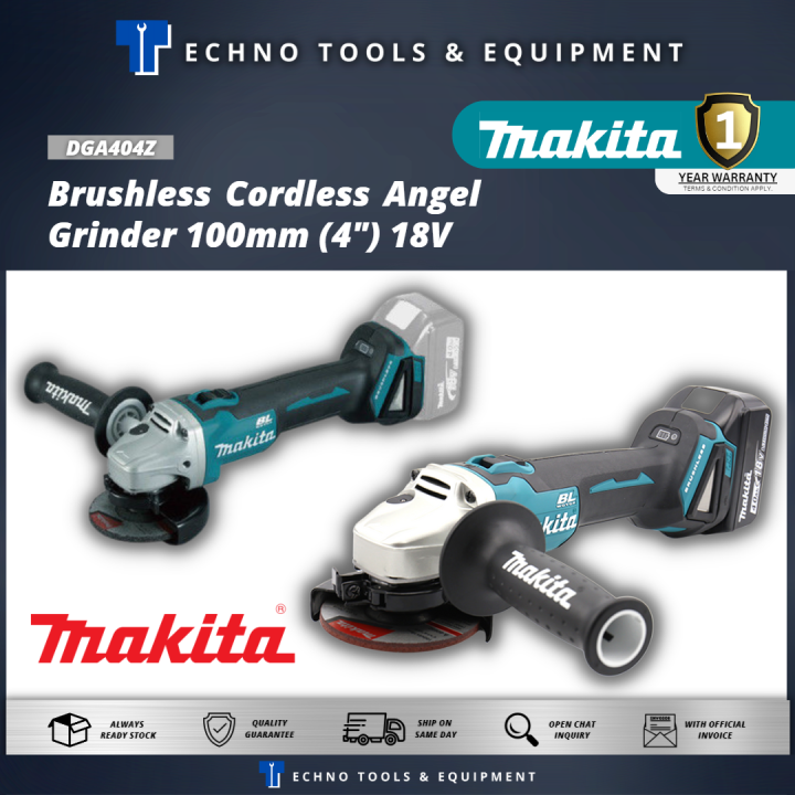 MAKITA DGA404Z Brushless Cordless Angel Grinder 100mm (4") 18V - 1 Year ...