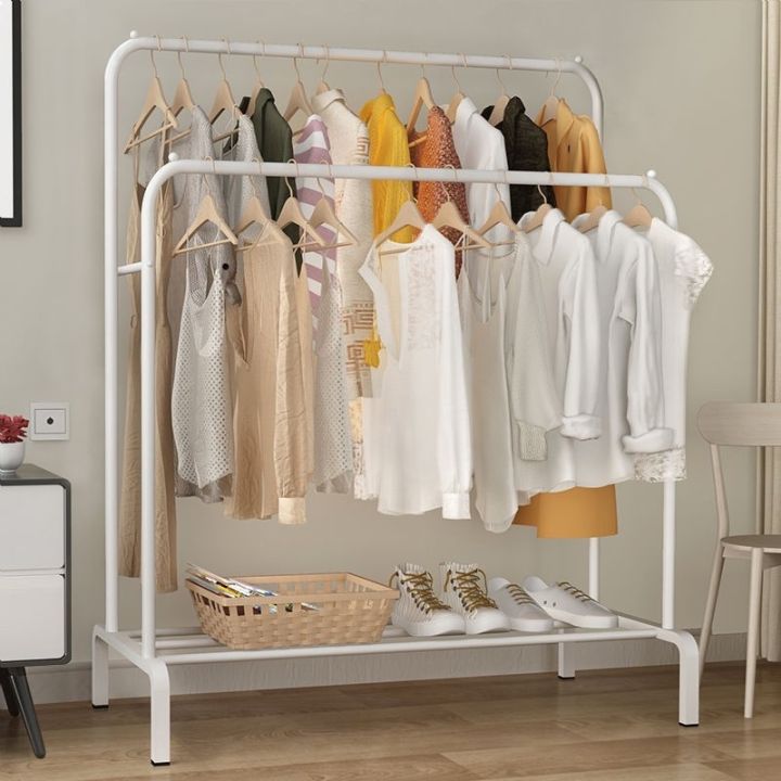 [1 or 5 pcs in 1 order] Double Pole Strong Steel Structure Laundry Rack ...