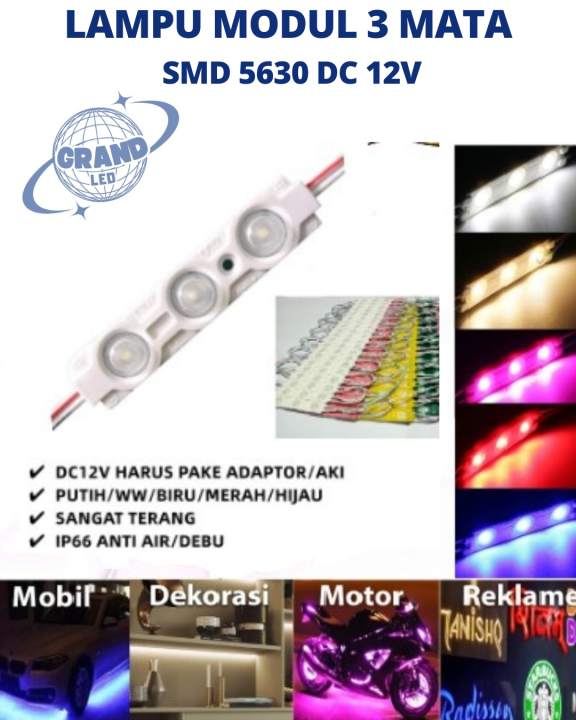 LAMPU LED MODUL INJEKSI 3 LED SUPER BRIGHT LED HURUF TIMBUL NEON BOX ...